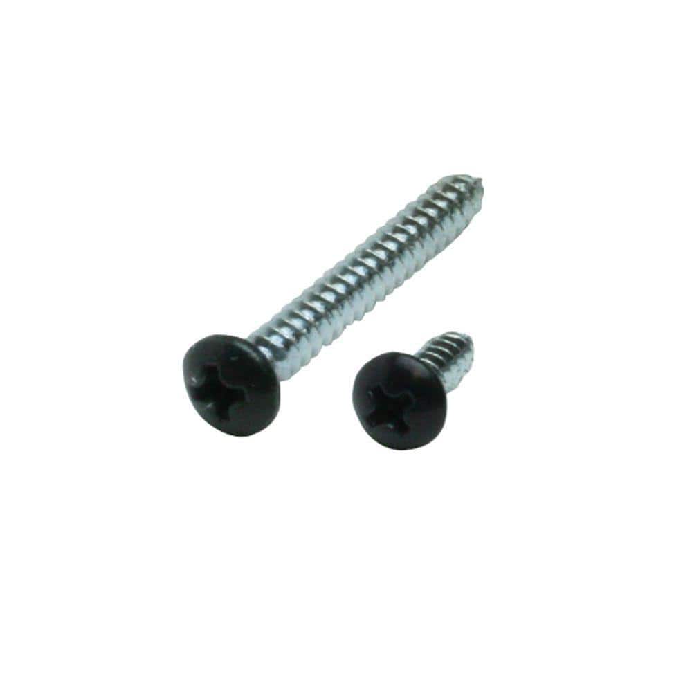 Everbilt #7 x 1-1/4 in. and #7 x 1/2 in. Black Shelf Bracket Screw Kit ...