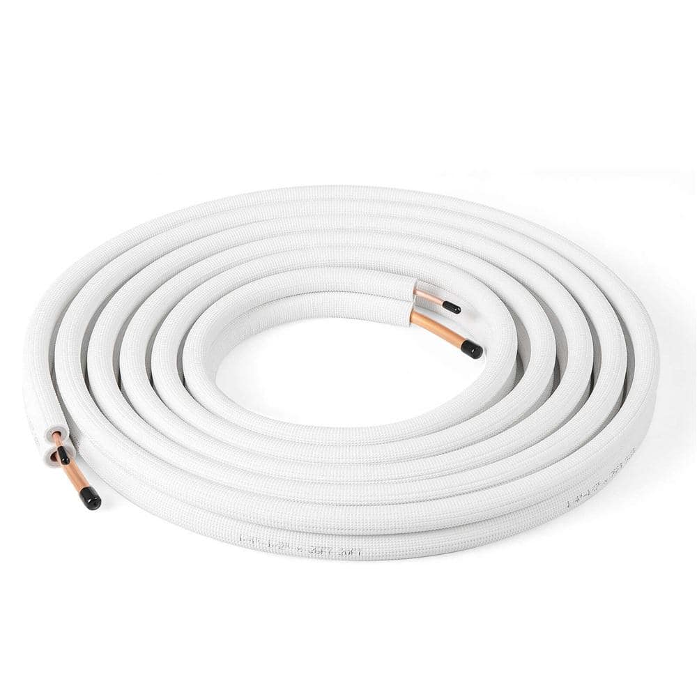 Costway 25 ft. Air Conditioning Copper Tubing Hose Extension for Mini ...