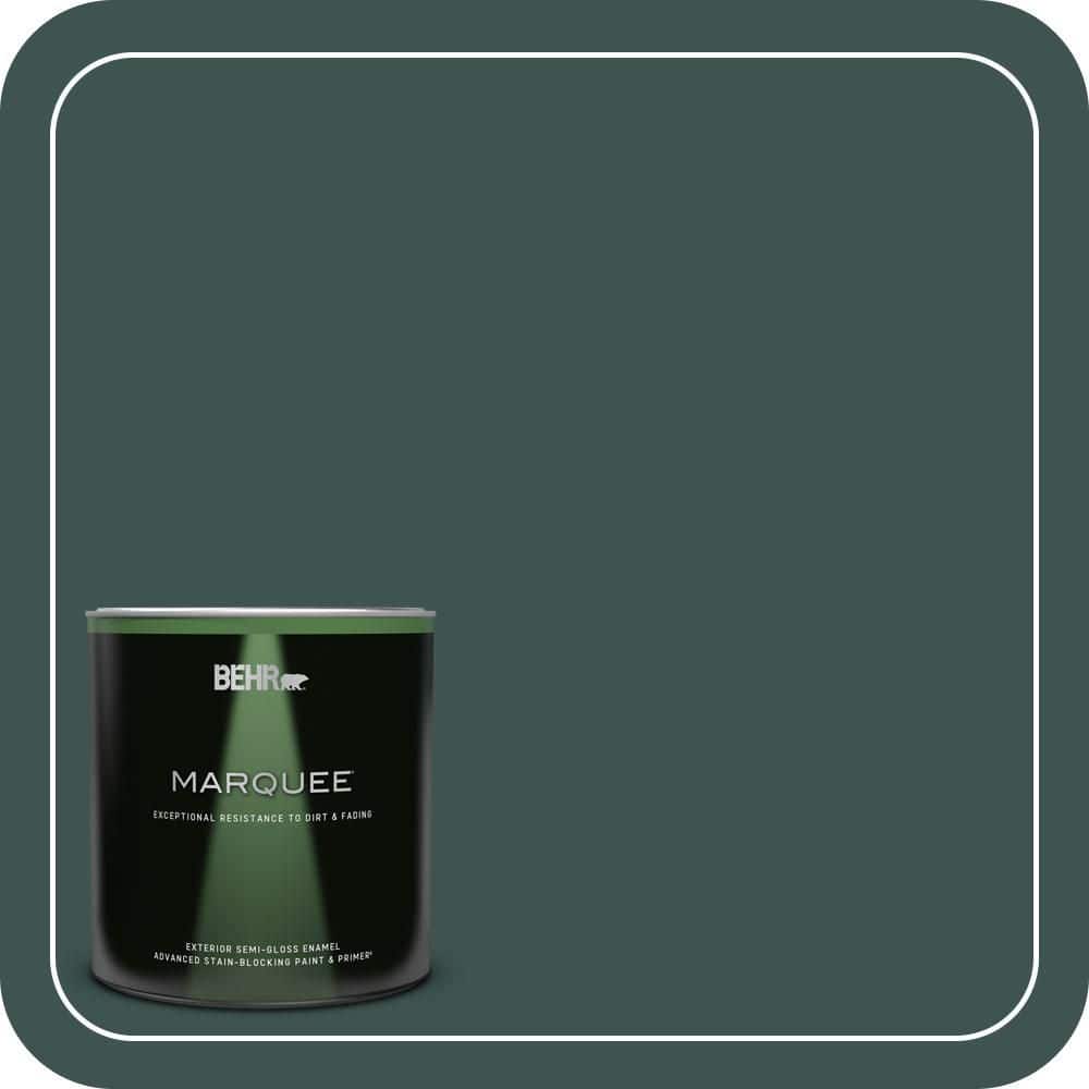 BEHR MARQUEE 1 qt. #480F-7 Sycamore Tree Semi-Gloss Enamel Exterior ...