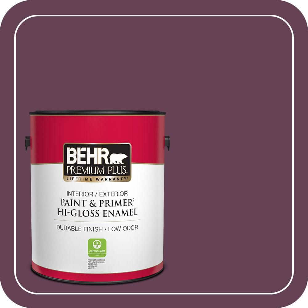 BEHR PREMIUM PLUS 1 gal. #S-G-690 Delicious Berry Hi-Gloss Enamel ...
