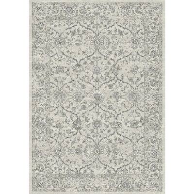 Dynamic Rugs Ancient Garden Silver/Grey 4 ft. x 6 ft. Indoor Area Rug ...