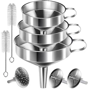 Lynzavix Flexible Plastic Oil Funnels Set of 5 Large Fuel Funnel with ...