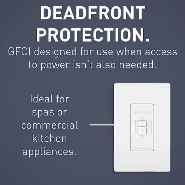 Legrand radiant 20 Amp 125-Volt Deadfront Self-Test GFCI Faceless ...