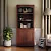 Furniture of America Llanelli 73.25 in. Tall Espresso 3-Shelves ...