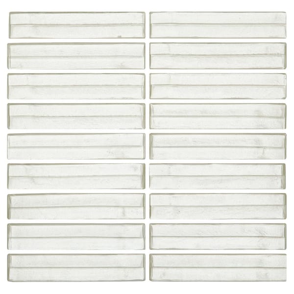 Reviews for Ivy Hill Tile Tara White 4 in. x 0.26 Stacked Glass Mosaic ...