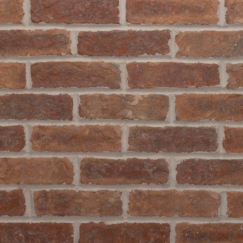 Old Mill Brick 7.625 in. x 2.25 in. x 0.625 in.Millhouse Thin Brick ...