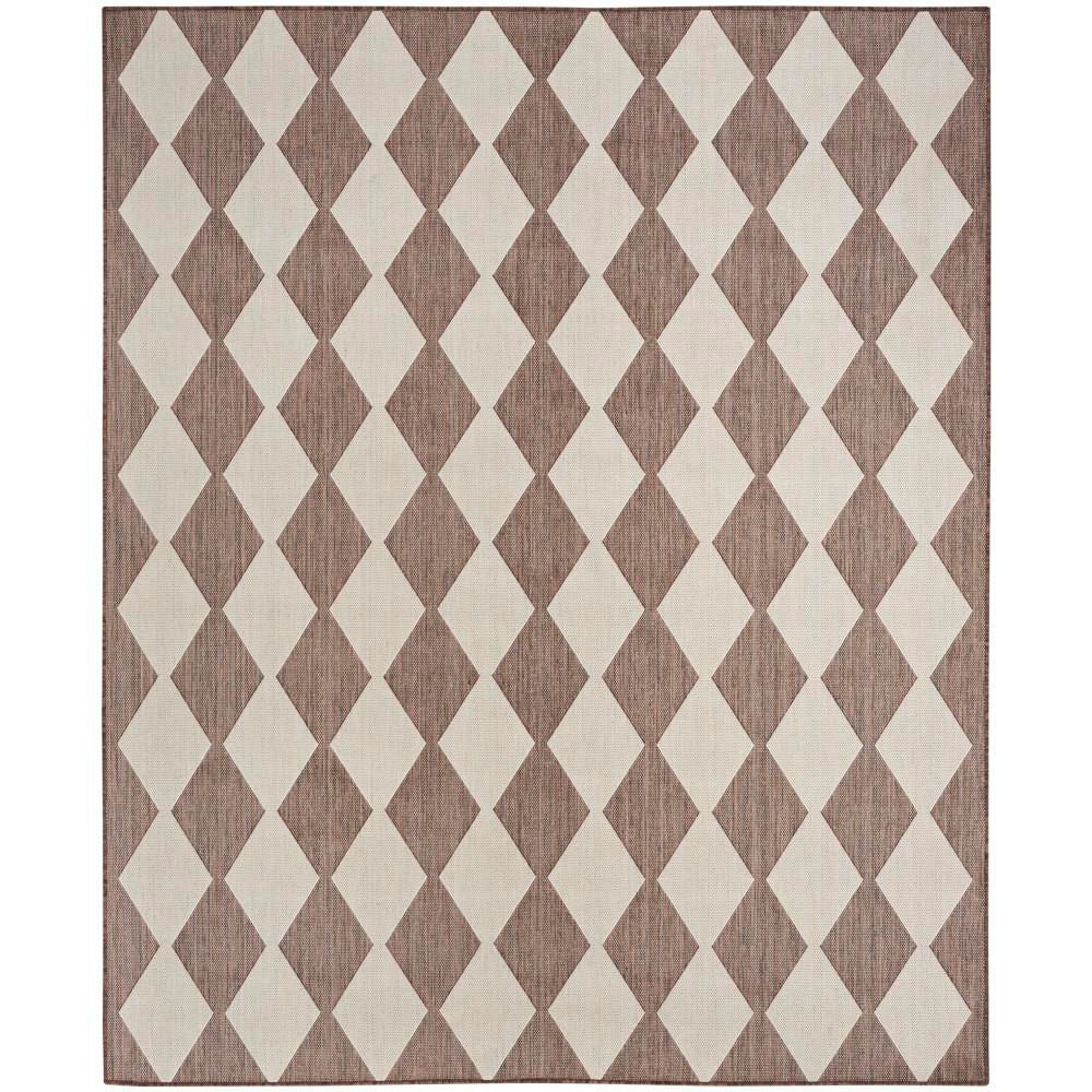 Nourison Positano Natural 5 ft. x 7 ft. Diamond Contemporary Area Rug ...