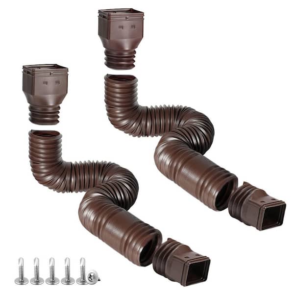 Reviews for Laybus 2 Pack Black Rain Gutter Downspout Extensions ...