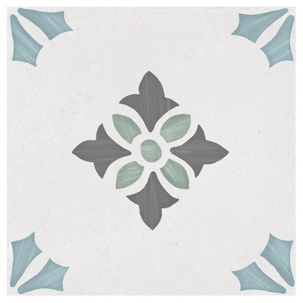 Ivy Hill Tile Aster Poppy Blue 8.77 in. x 0.35 in. Matte Porcelain ...