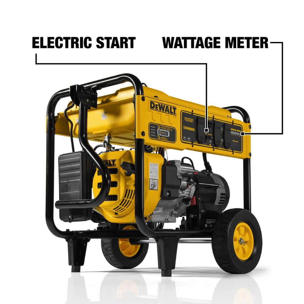 DEWALT 10000 / 8000-Watt Electric Start Gas Powered Portable Generator ...