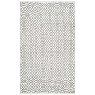 SAFAVIEH Boston Grey 2 ft. x 7 ft. Geometric Diamonds Runner Rug BOS685E-27