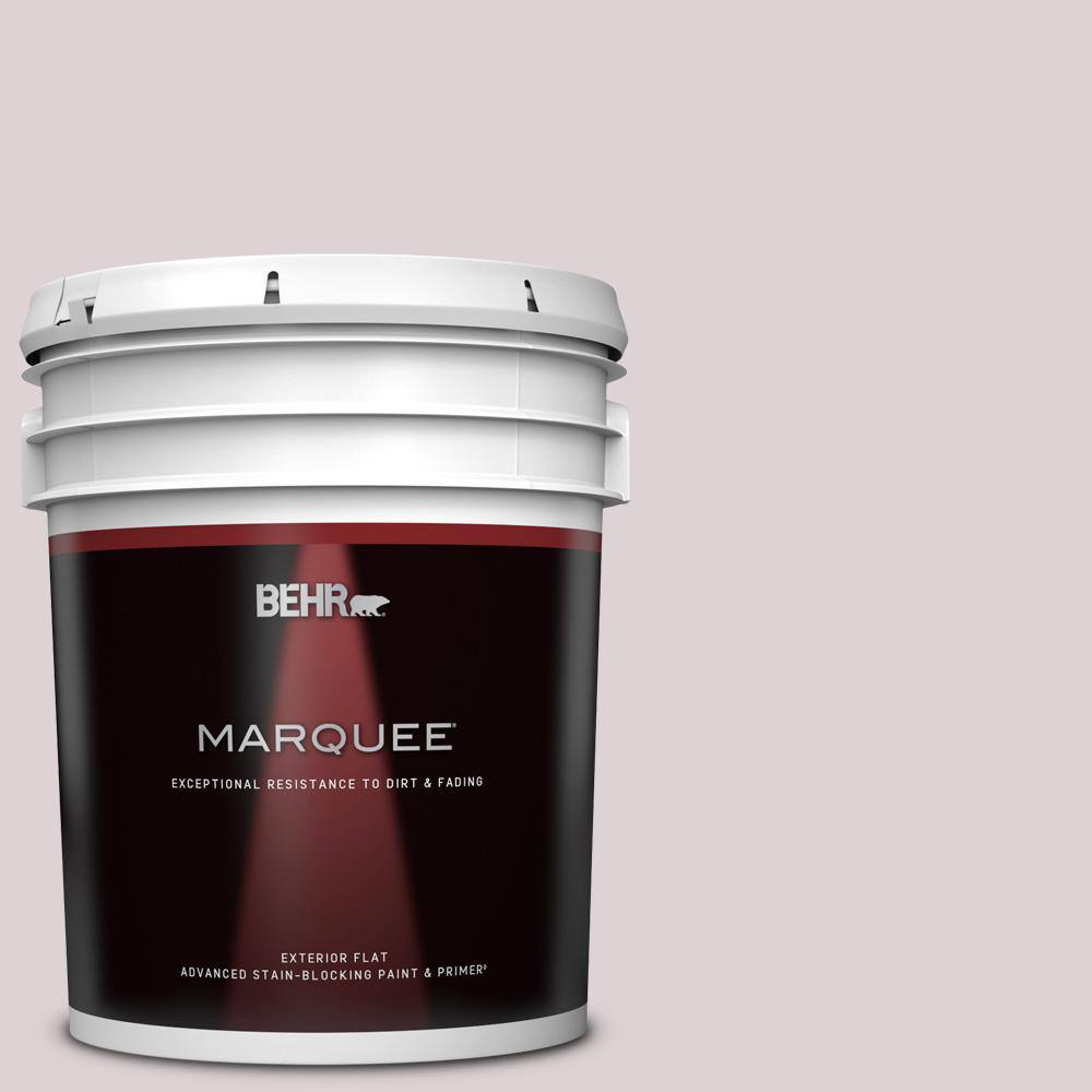 BEHR MARQUEE 5 gal. #100E-2 Mauve Mist Flat Exterior Paint & Primer ...