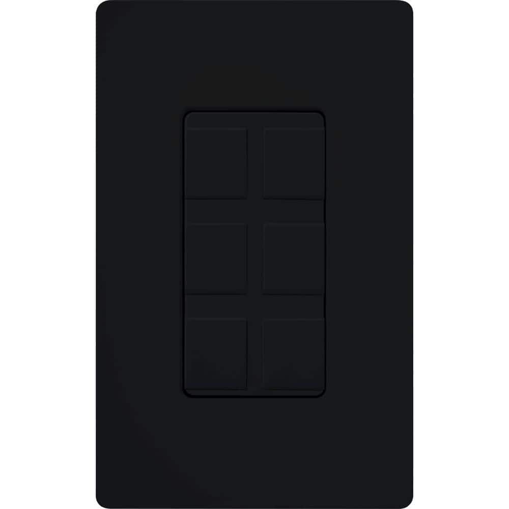 Lutron Claro 6-Port Frame, Black (CA-6PF-BL) CA-6PF-BL - The Home Depot