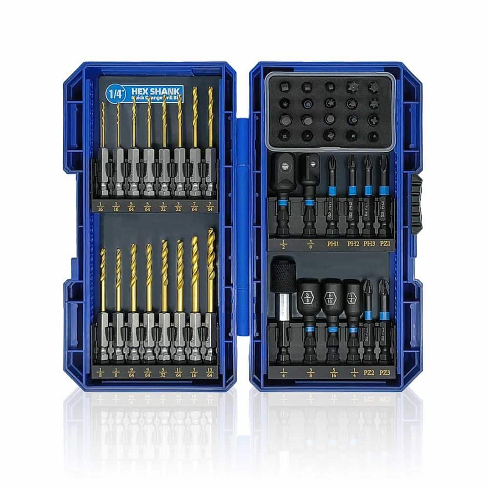 MYWISH 48-Piece Impact Ready Drill and Drive Bit Set SF-4ACBS0014 - The ...