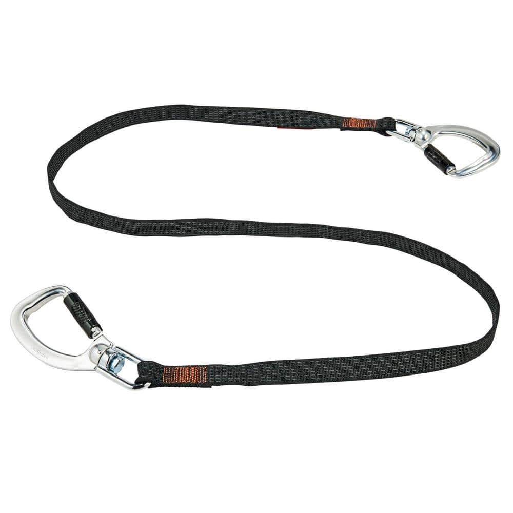 Ergodyne 40 lbs. Black Standard Dual Double-Locking Carabiner with ...