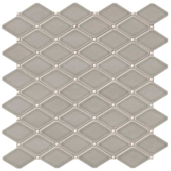 MSI Take Home Tile Sample - Dove Gray 4 in. x 4 in. Glossy Ceramic ...
