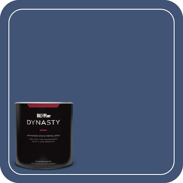 BEHR DYNASTY 1 qt. #600D-7 Daring Indigo Matte Interior Stain-Blocking ...