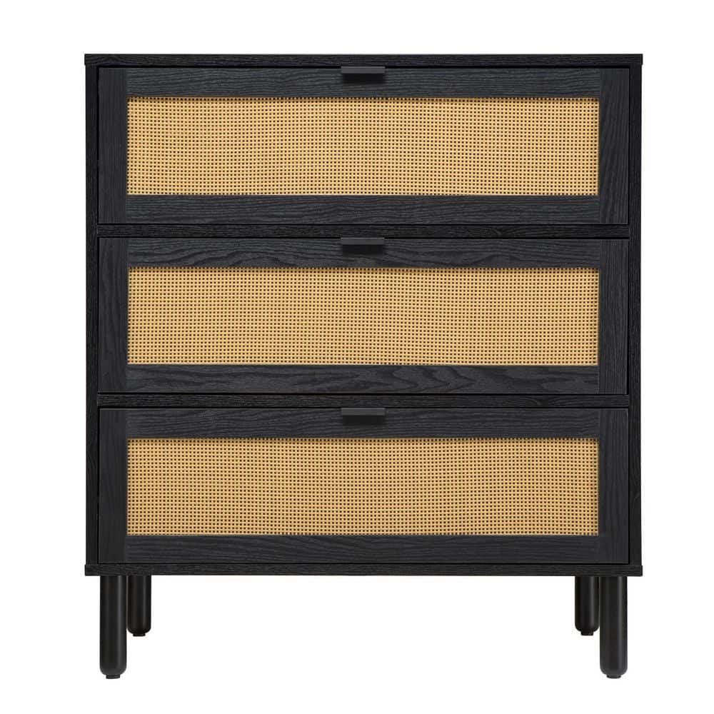 Sango Orre Black, Brown 3 Drawer Chest 7238BB864ACX83 - The Home Depot