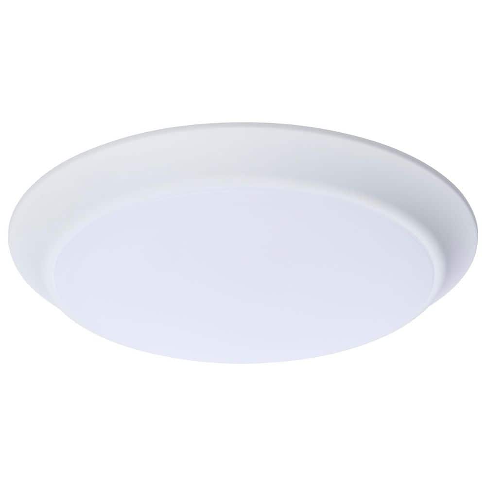SATCO 10 in. White 9.8 Watt Color Selectable LED Flush Mount Disk Light ...