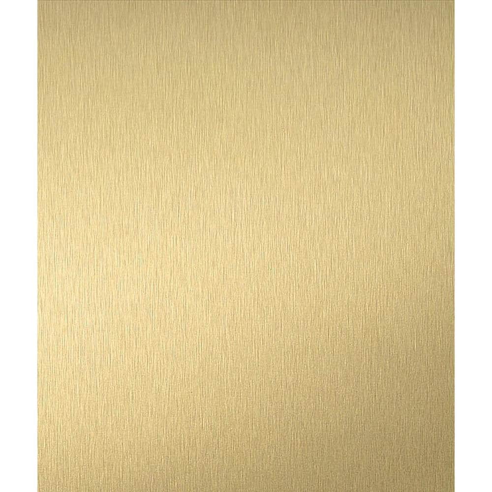 FROM PLAIN TO BEAUTIFUL IN HOURS 4ft. x 8ft. Laminate Sheet in. Aluminum with Brushed Brass ...