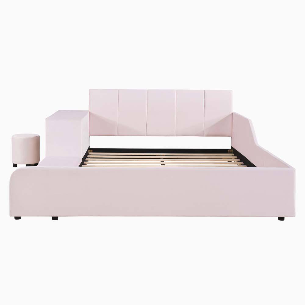 wetiny Pink Full Platform Bed D-SF000111AAH - The Home Depot