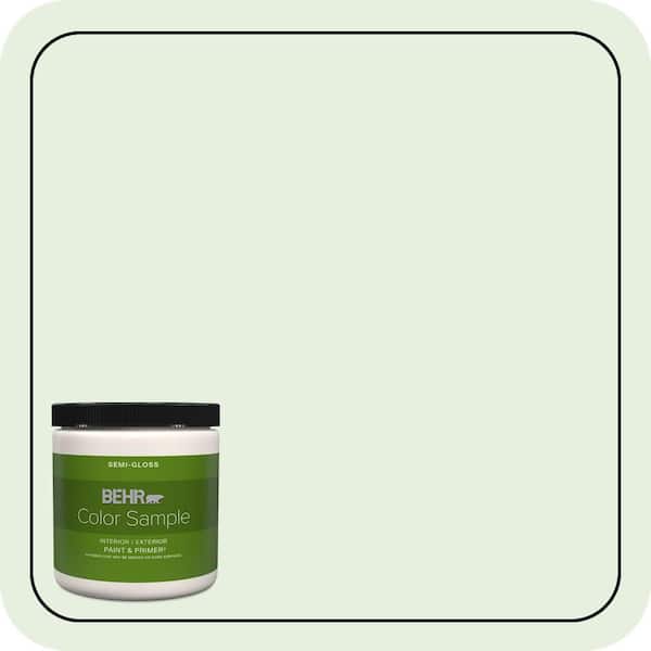 BEHR PREMIUM PLUS 8 oz. #M390-1 Mayfair White Semi-Gloss Interior ...