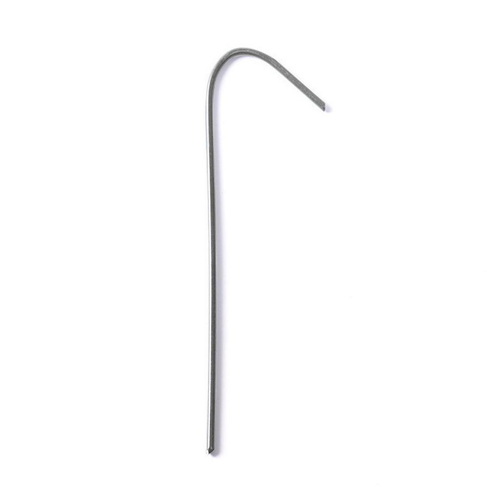 Agfabric 8 in. 9 Gauge Galvanized Landscape Staples Stake Silve Weedmat ...