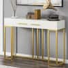 Tribesigns Catalin 47 in. Wood Modern Console Table, White Accent Table ...