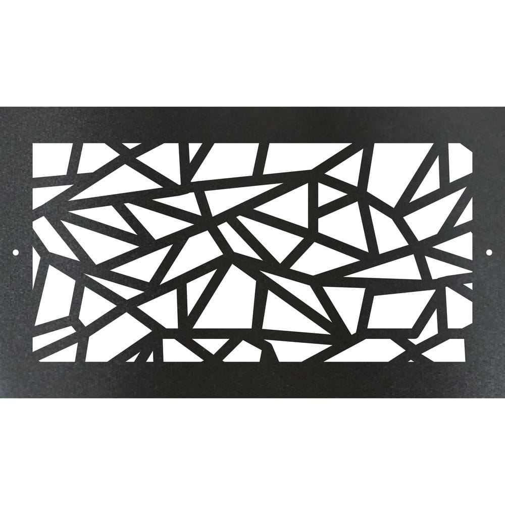 STELLAR Metal Screw-In Floor Register. Duct Opening 6x12 (Overall 8x14) - Triangles Design 031 ...