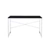 HomeRoots 47 in. Rectangular Black Manufactured Wood Writing Desk ...