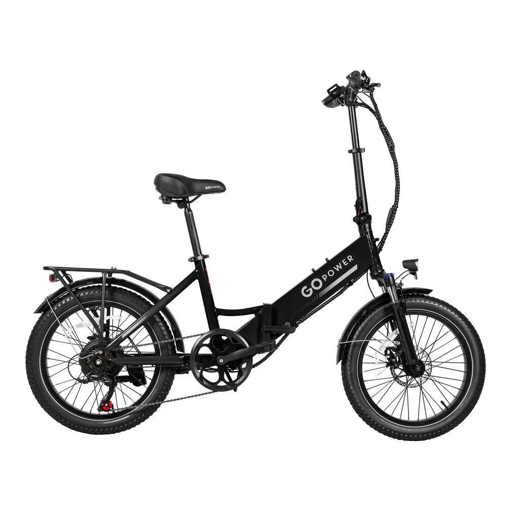 Go Power GoPowerBike GoPlus Folding Electric Bike, 500W Motor, 20mph ...