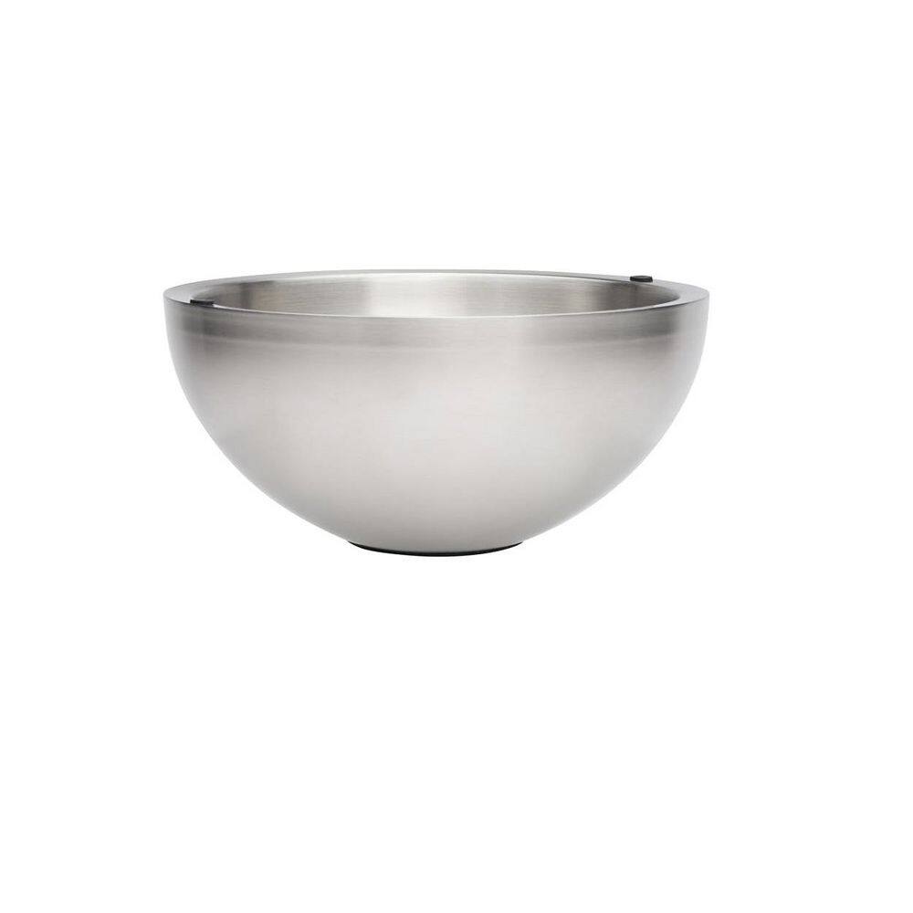11 in. 67 fl. oz. Gray Stainless Steel Water Injection Serving Bowl ...