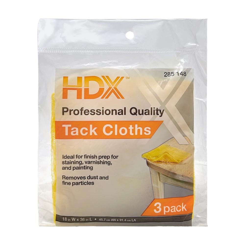 HDX 4-1/2 sq. ft. Tack Cloth, 12 Pack of 3 Cloths K-99261-12 - The Home ...