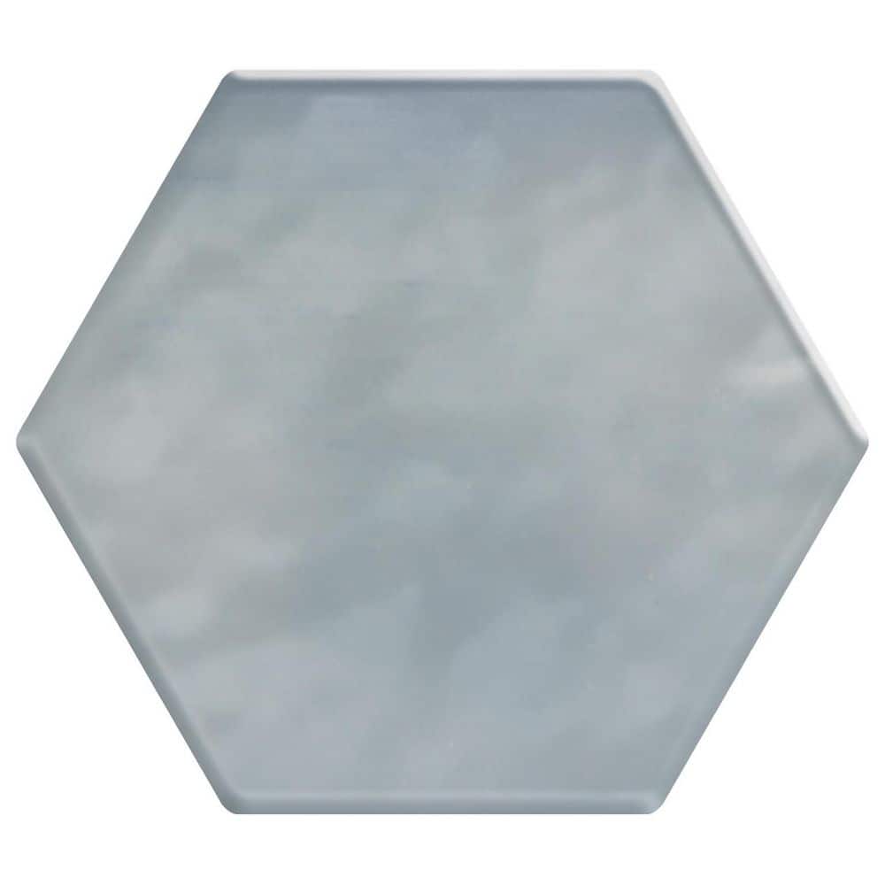 Daltile Mesmerist Whimsy 4 in. x 4 in. Glossy Ceramic Hexagon Wall Tile ...