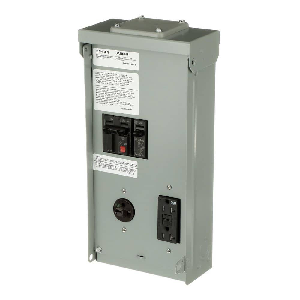 Midwest Electric Products 40 Amp 3-Space 6-Circuit Overhead Temporary ...