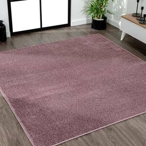 JONATHAN Y Haze Solid Low-Pile Dark Red 9 ft. x 9 ft. Square Area Rug ...
