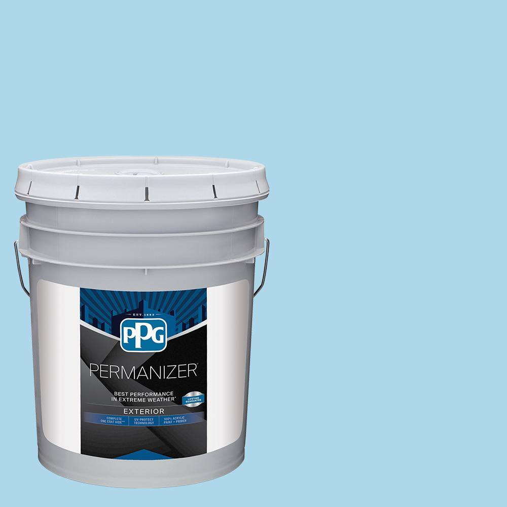 PERMANIZER 5 gal. PPG1237-3 Ariel Satin Exterior Paint PPG1237-3PZ-5SA ...