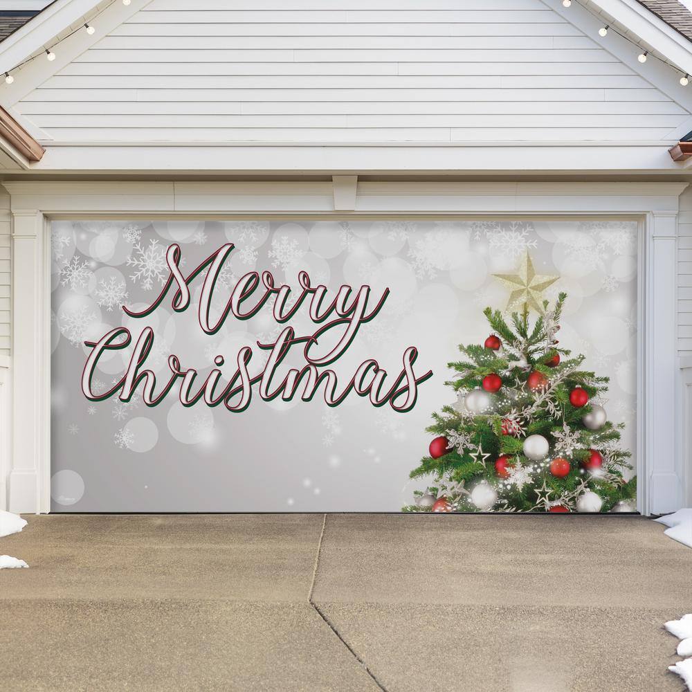 Garage Door Christmas Tree Gold Christmas And Happy New Year Garage