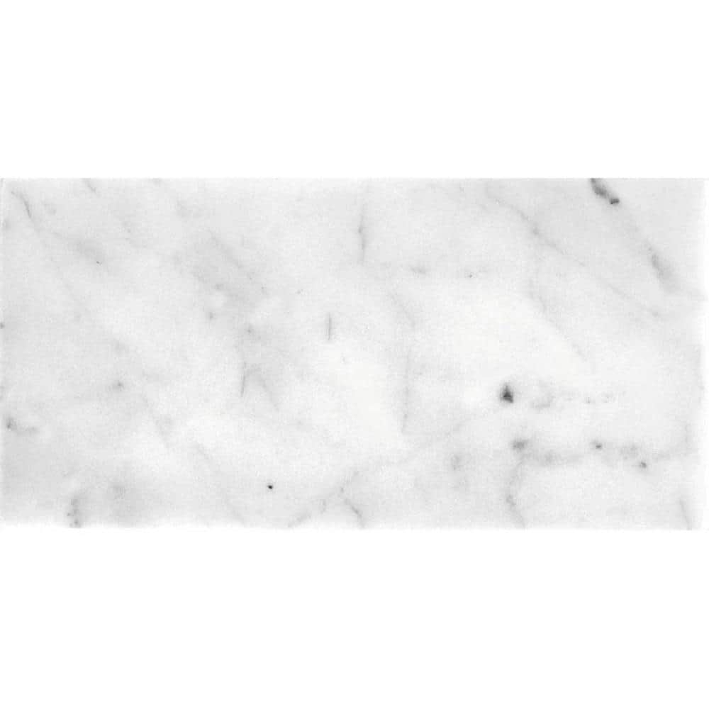 Apollo Tile Gray 12 in. x 24 in. Polished Marble Subway Wall and Floor ...