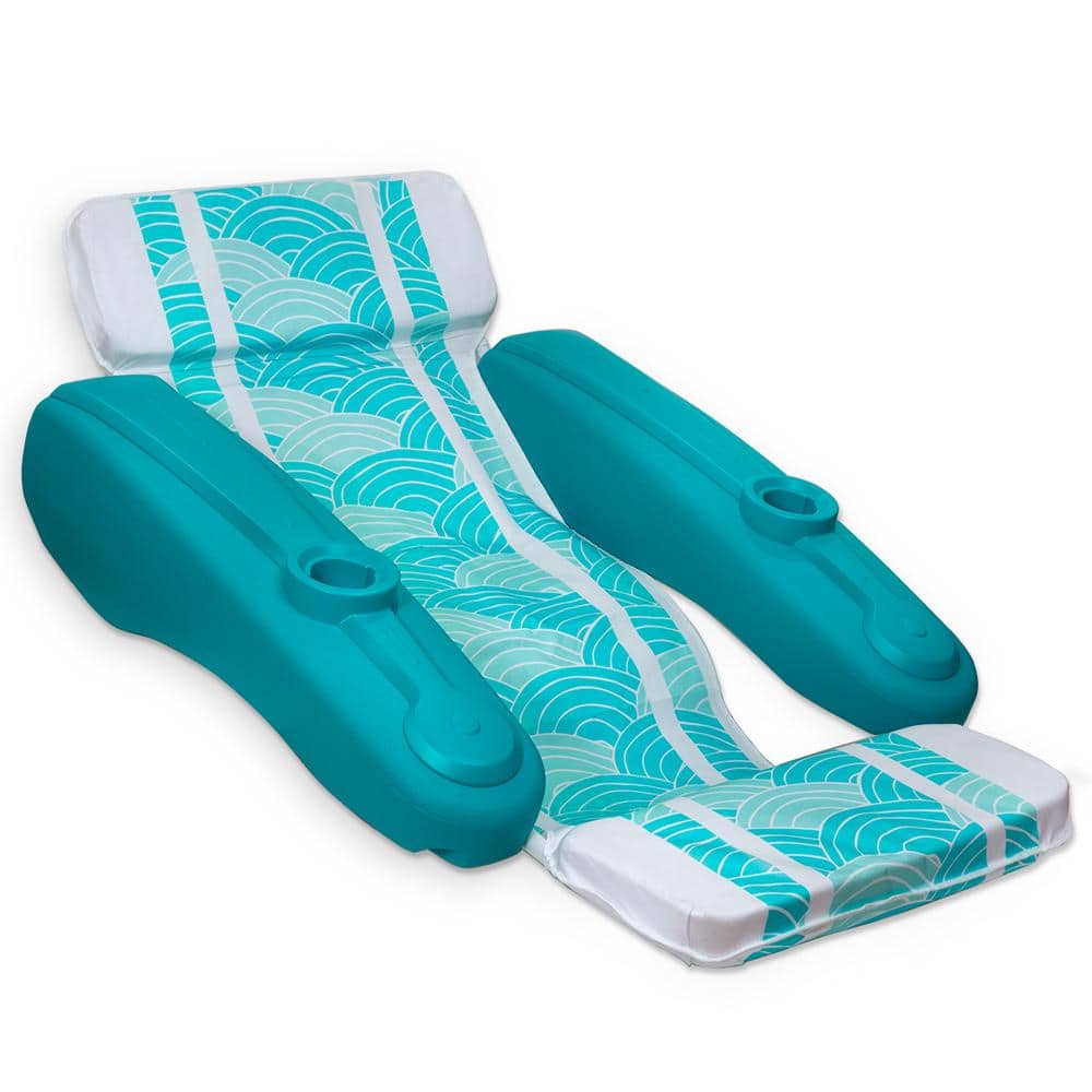 XtremepowerUS Aqua and White Pool Float Floating Chair with XtremepowerUS Aqua and White Pool Float Floating Chair with