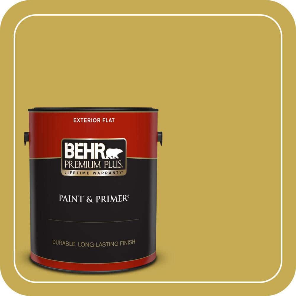 BEHR PREMIUM PLUS 1 gal. #380D-6 Leapfrog Flat Exterior Paint & Primer ...