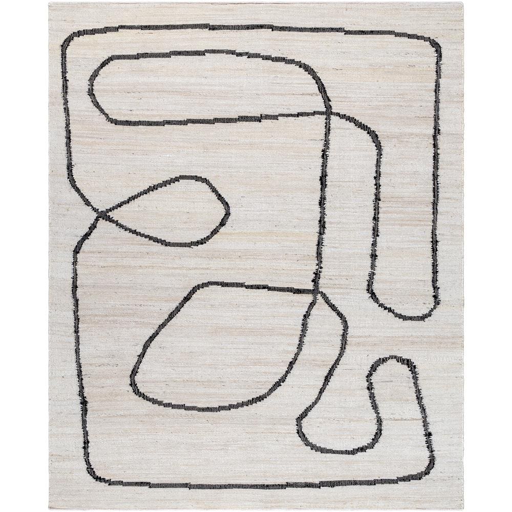 Livabliss Diane Cream/Black 9 ft. x 12 ft. Modern Indoor Area Rug ...