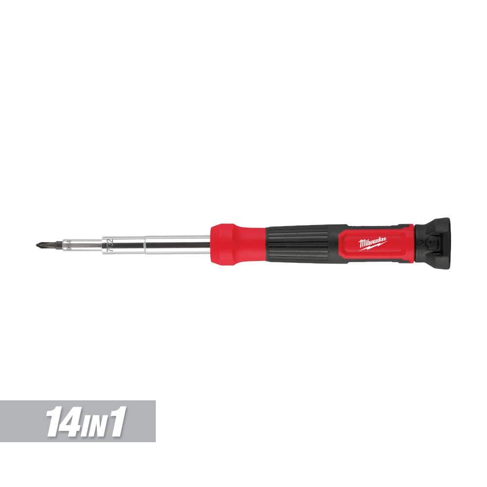 Milwaukee 14 in. 1-Precision Multi-Bit Screwdriver 48-22-2933 - The ...