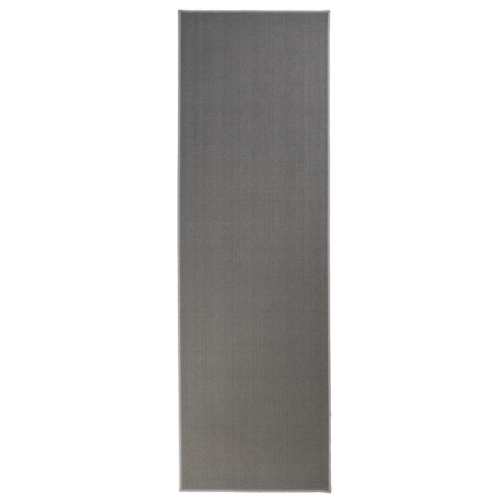 RugStylesOnline Custom Size Runner Rug Solid Gray 26 in. W x 252 in. L ...