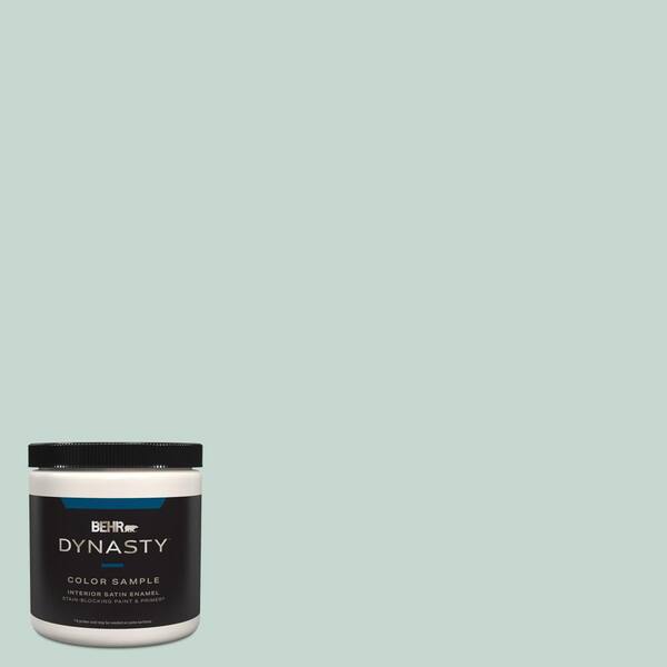 BEHR DYNASTY 8 oz. #480E-2 Tide Pools Satin Enamel Interior/Exterior ...