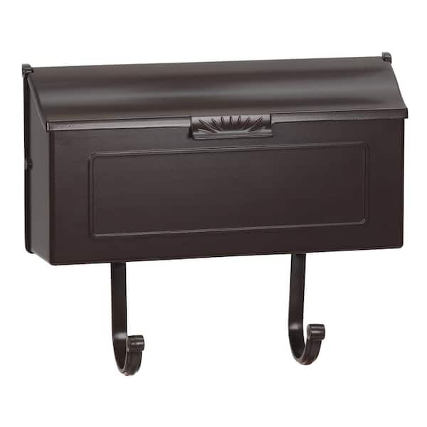 KLASSEN BRONZE LIMITED Classic Cast Aluminum Wall Mount Mailbox, Mocha ...
