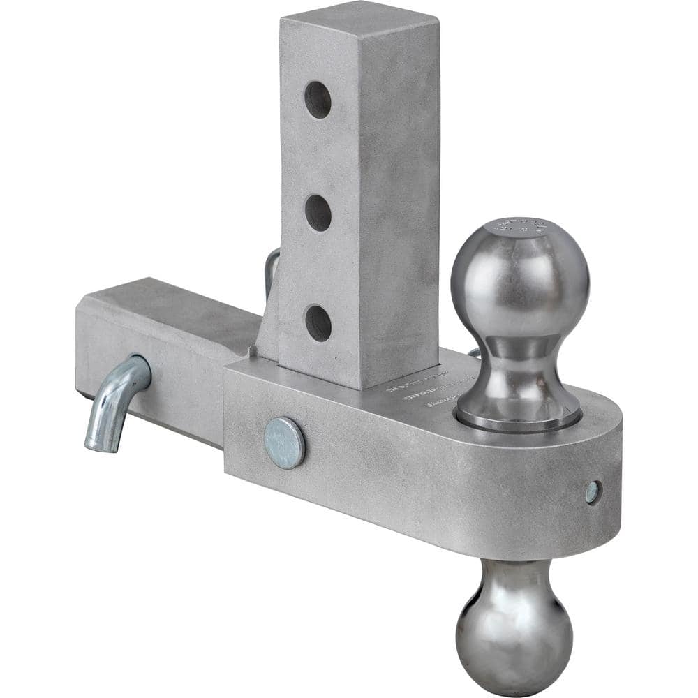 BUYERS PRODUCTS Adjustable Dual Ball Hitch with Chrome Towing Balls for ...