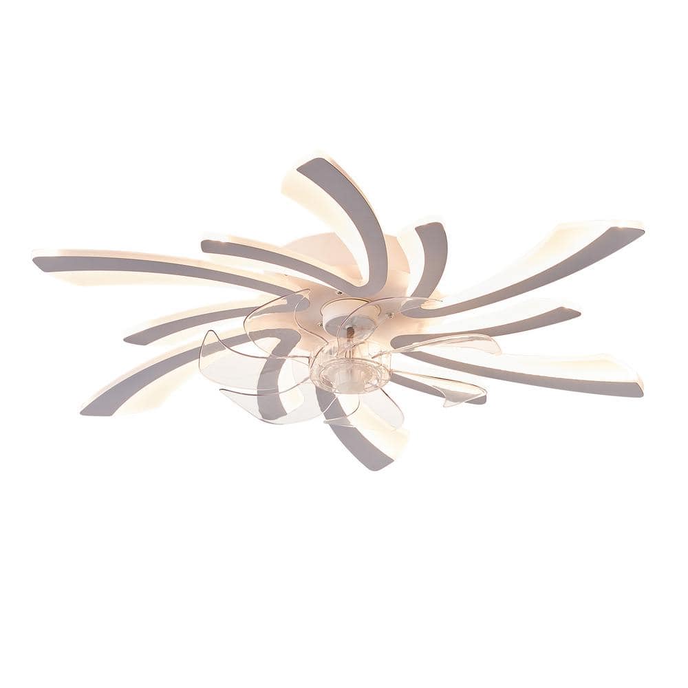 Staykiwi 31 in. Smart Indoor White Ceiling Fan with Integrated LED with ...