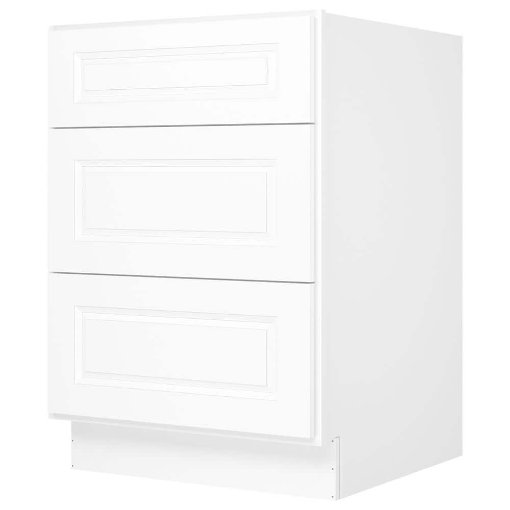 HOMEIBRO 24 in. Wx24 in. Dx34.5 in. H in Raised Panel White Plywood ...