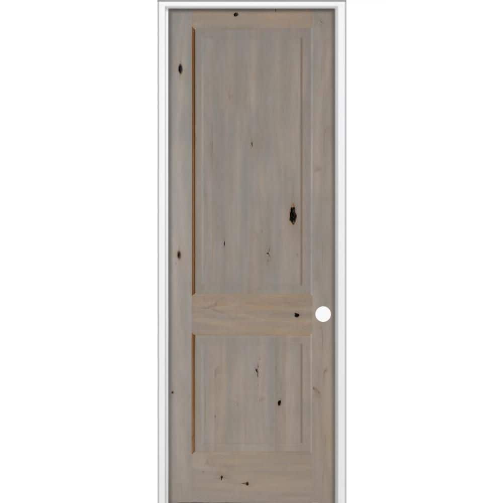 Reviews for Krosswood Doors 32 in. x 80 in. Rustic Knotty Alder 2-Panel ...